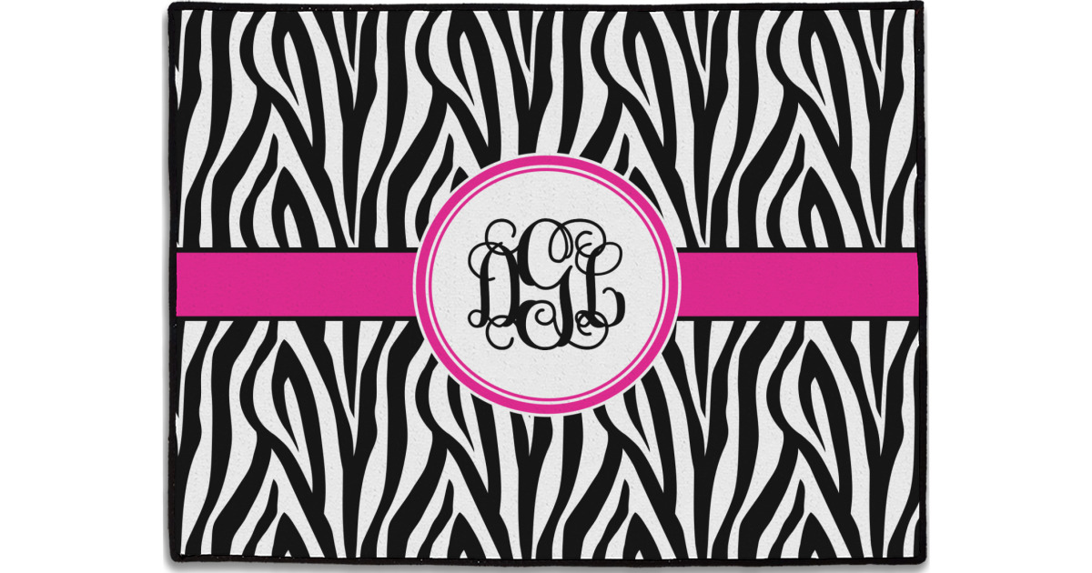 Custom Zebra Print Door Mat (Personalized) | YouCustomizeIt