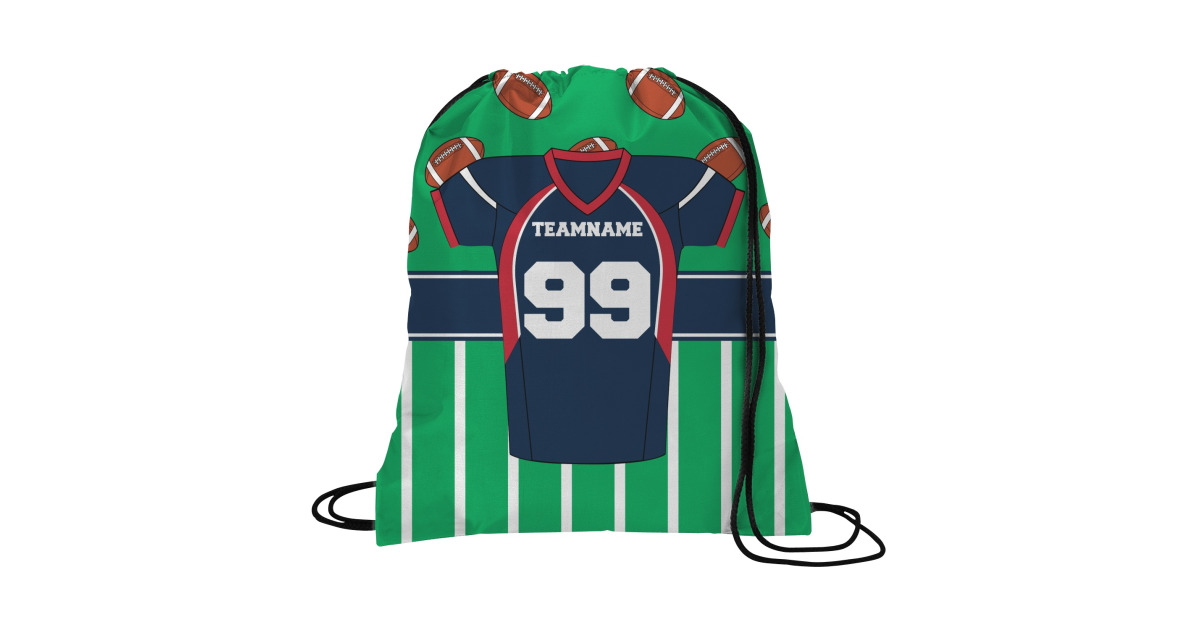 Custom Football Jersey Drawstring Backpack (Personalized) | YouCustomizeIt