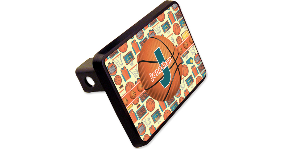 Custom Basketball Rectangular Trailer Hitch Cover - 2" (Personalized ...