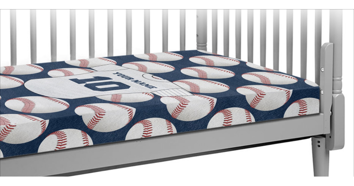 Custom Baseball Jersey Crib Fitted Sheet (Personalized) | YouCustomizeIt