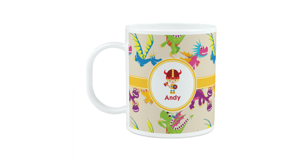 Custom Dragons Plastic Kids Mug (Personalized) | YouCustomizeIt