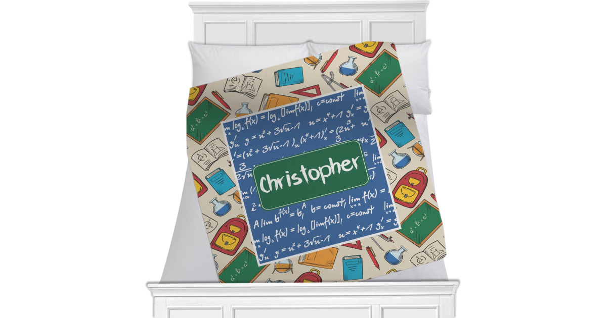 Custom Math Lesson Minky Blanket (Personalized) | YouCustomizeIt