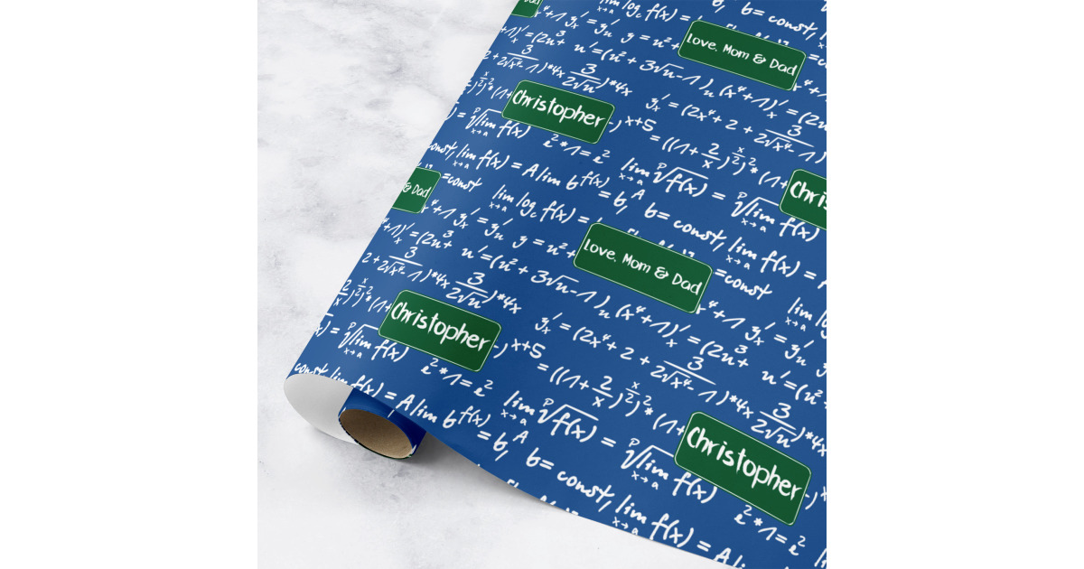 Custom Math Lesson Wrapping Paper Roll - Small (Personalized ...