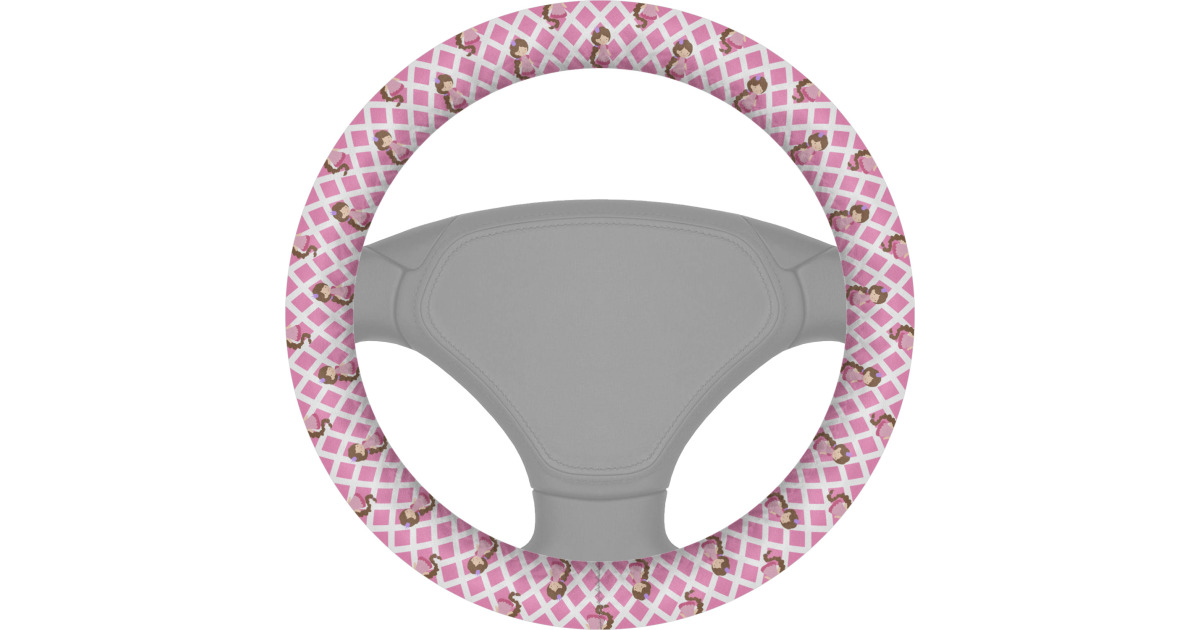Custom Princess & Diamond Print Steering Wheel Cover | YouCustomizeIt
