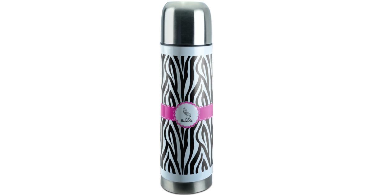 Custom Zebra Stainless Steel Thermos (Personalized) | YouCustomizeIt