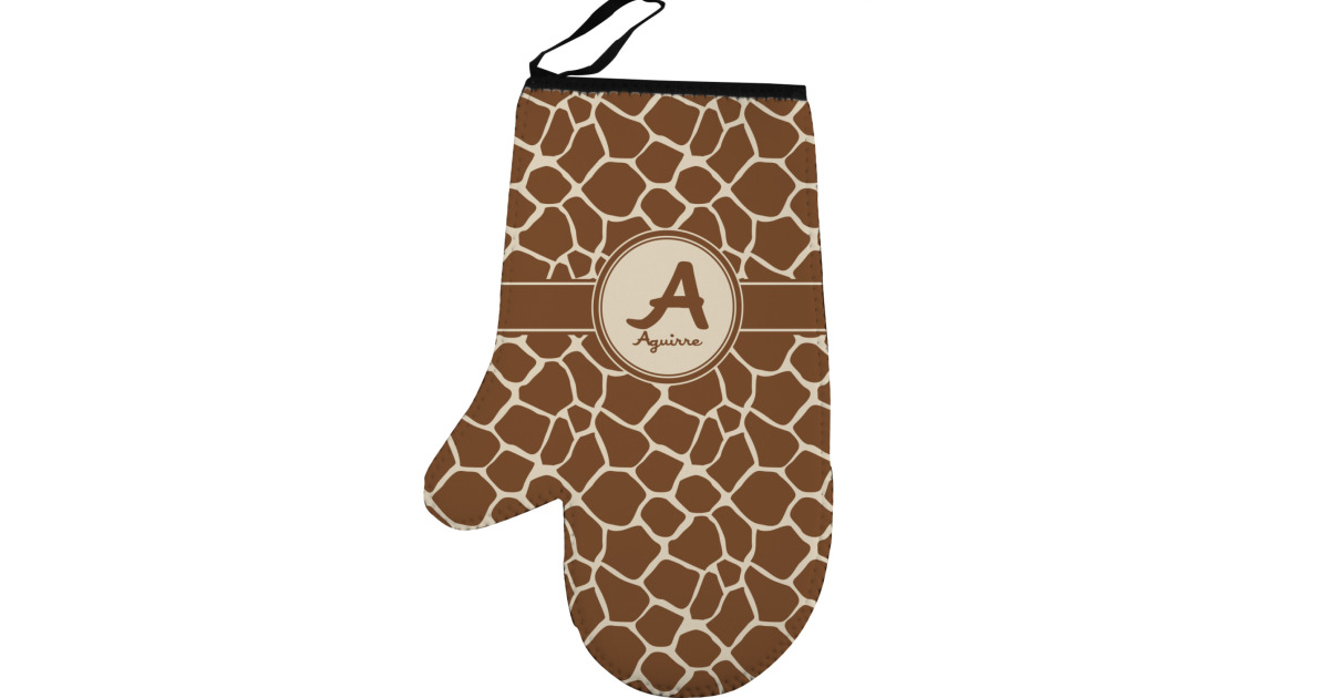 Custom Giraffe Print Left Oven Mitt (Personalized) | YouCustomizeIt
