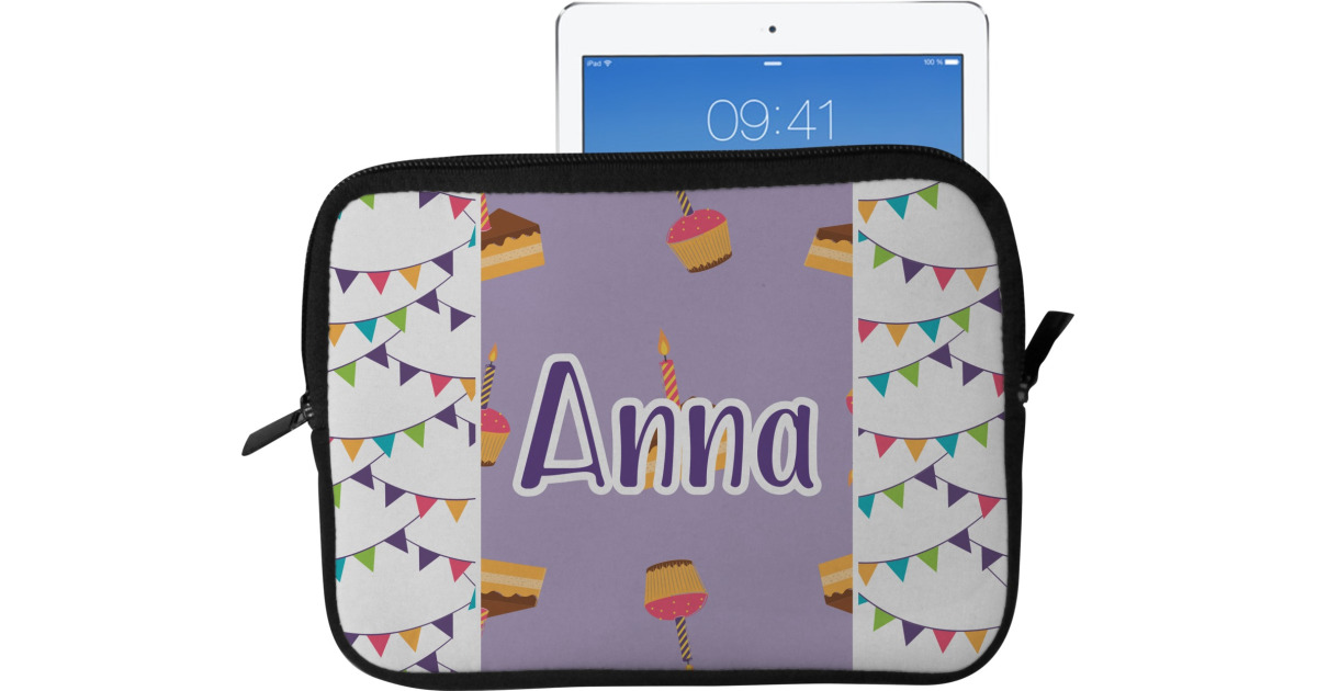 Custom Happy Birthday Tablet Case / Sleeve - Large (Personalized ...