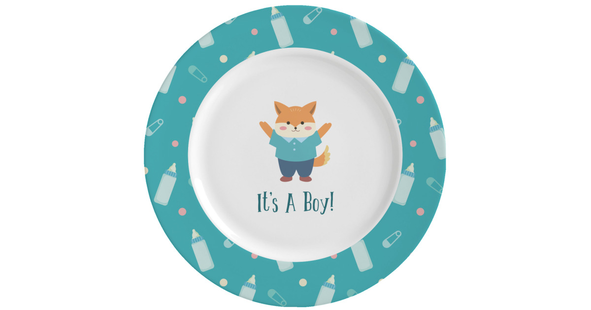 Custom Baby Shower Ceramic Dinner Plates (Set of 4) (Personalized ...