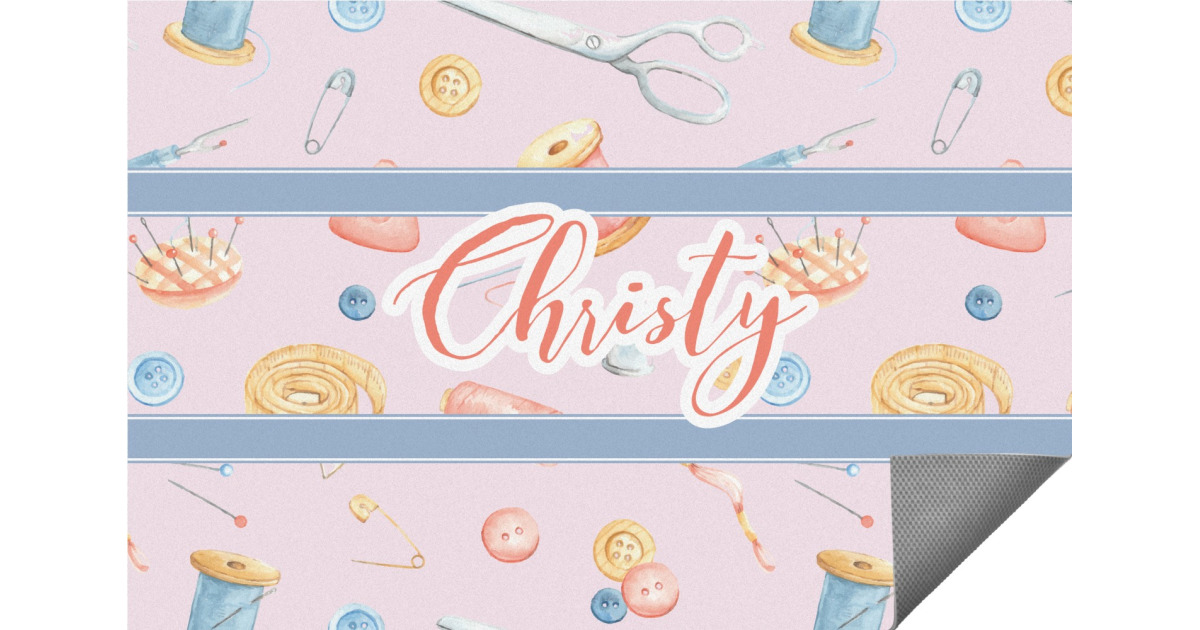 Custom Sewing Time Indoor / Outdoor Rug (Personalized) | YouCustomizeIt