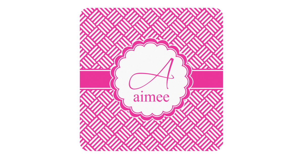 Custom Square Weave Square Decal (Personalized) | YouCustomizeIt