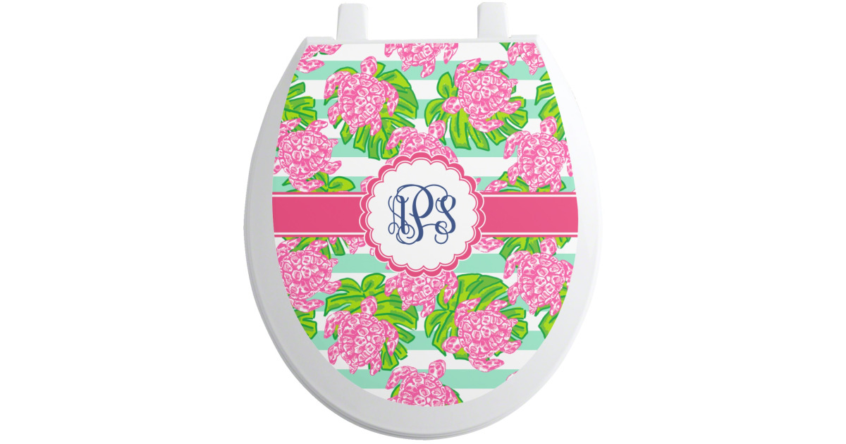 Custom Preppy Toilet Seat Decal (Personalized) | YouCustomizeIt