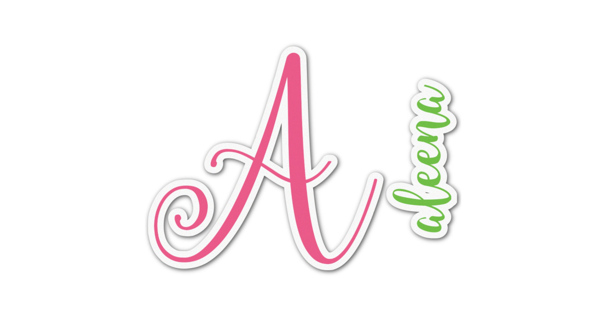 Custom Preppy Name & Initial Decal - Custom Sized (Personalized ...