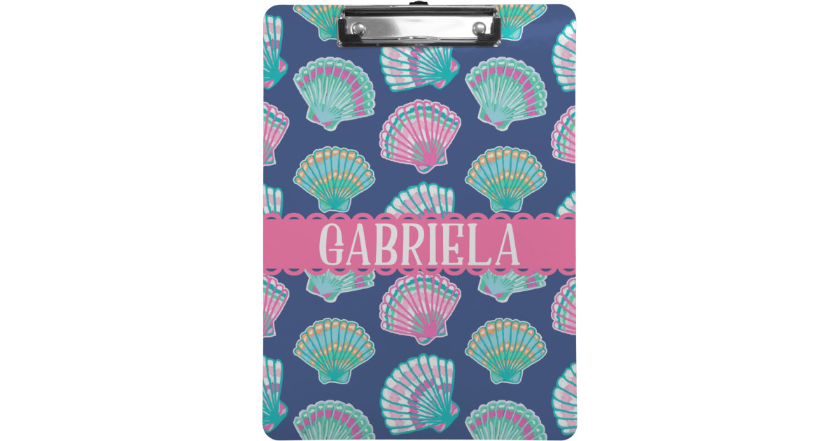 Custom Preppy Sea Shells Clipboard (Personalized) | YouCustomizeIt