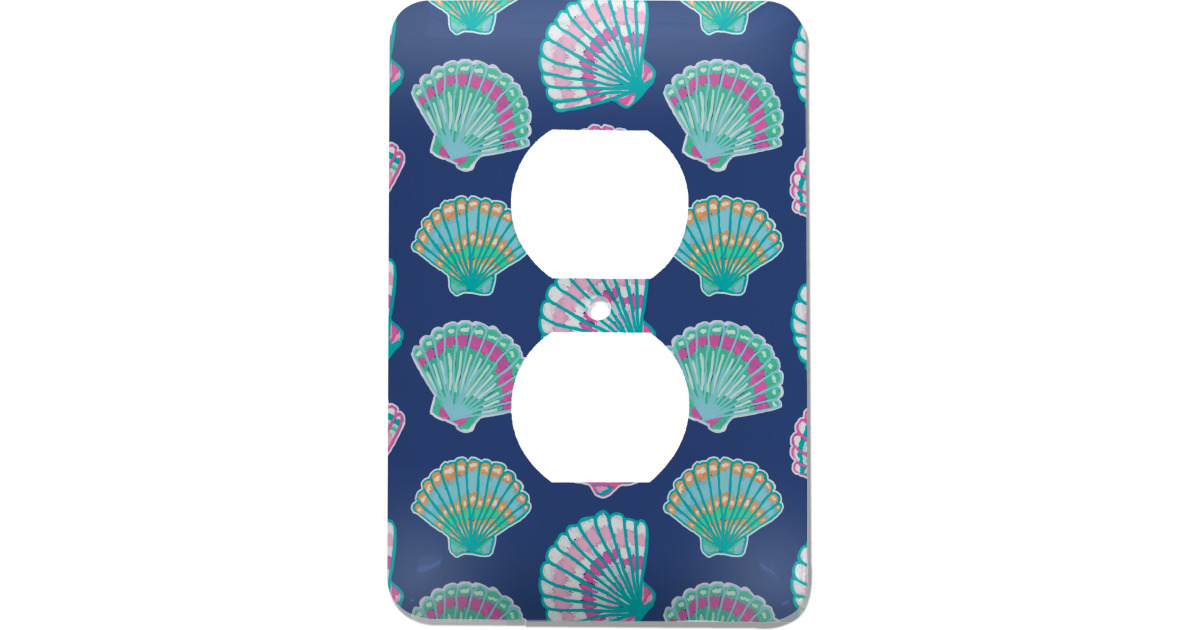 Custom Preppy Sea Shells Electric Outlet Plate | YouCustomizeIt