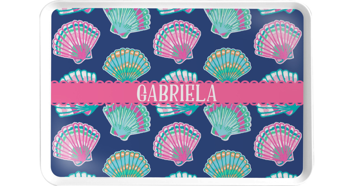 Custom Preppy Sea Shells Serving Tray (Personalized) | YouCustomizeIt