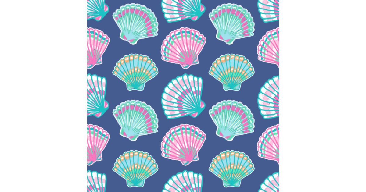 Custom Preppy Sea Shells Wallpaper & Surface Covering (Peel & Stick 24 ...