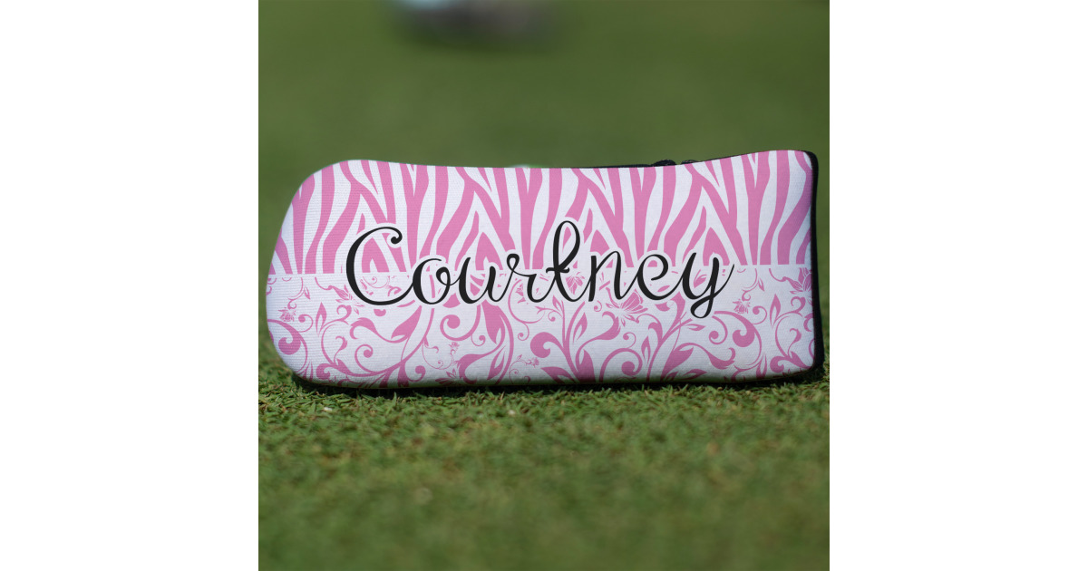 Custom Zebra & Floral Blade Putter Cover (Personalized) | YouCustomizeIt