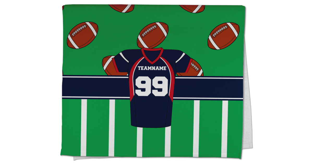 Custom Football Jersey Kitchen Towel - Poly Cotton w/ Name and Number ...