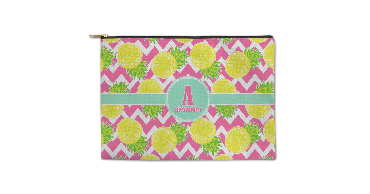 Custom Pineapples Zipper Pouch - Large - 12.5"x8.5" (Personalized ...