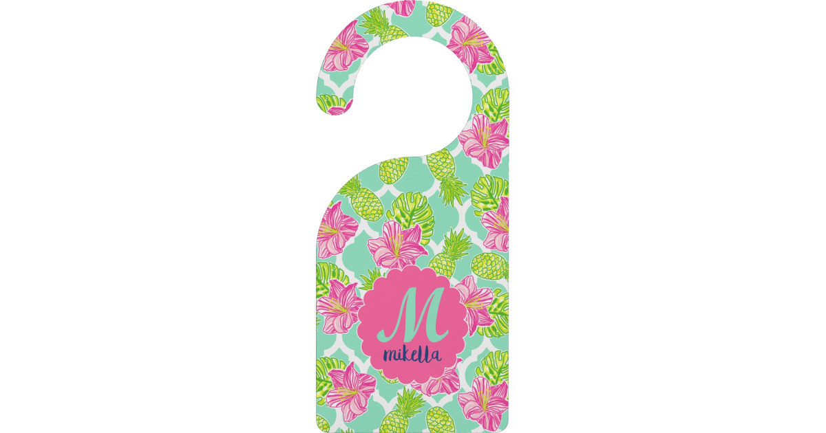 Custom Preppy Hibiscus Door Hanger (Personalized) | YouCustomizeIt