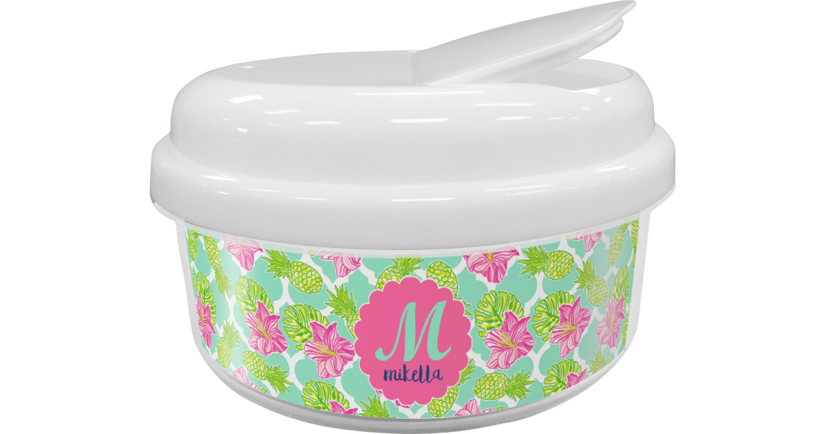 Custom Preppy Hibiscus Snack Container (Personalized) | YouCustomizeIt