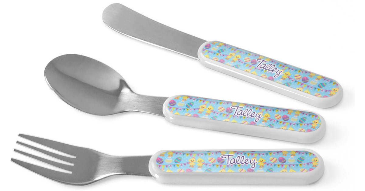 Custom Happy Easter Kid's Flatware (Personalized) | YouCustomizeIt