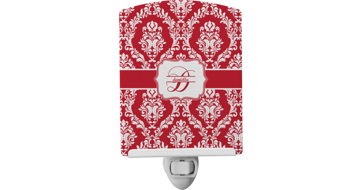 Custom Damask Ceramic Night Light (Personalized) | YouCustomizeIt