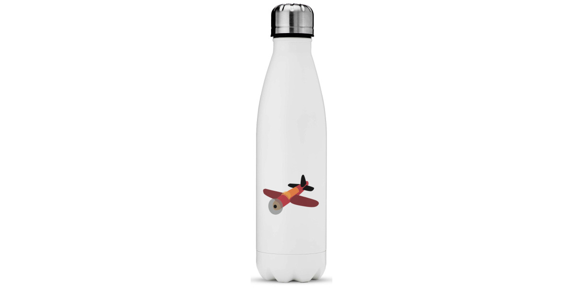 Custom Airplane Water Bottle - 17 oz. - Stainless Steel - Full Color ...