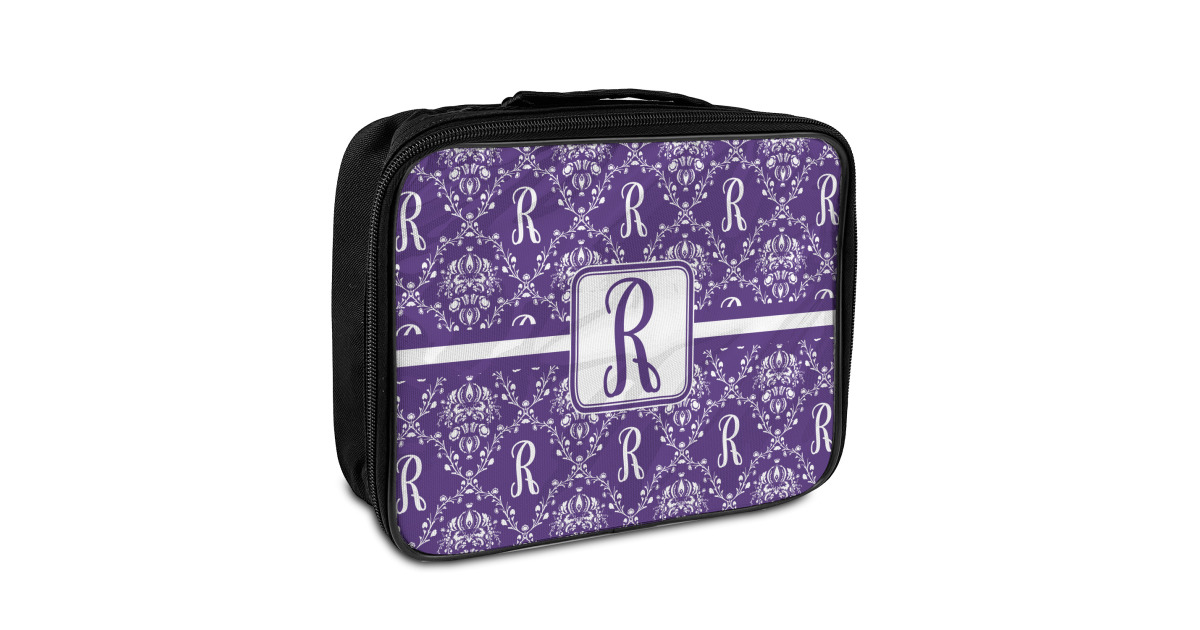 Custom Initial Damask Insulated Lunch Bag (Personalized) | YouCustomizeIt