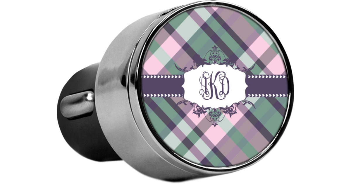 Custom Plaid with Pop USB Car Charger (Personalized) | YouCustomizeIt