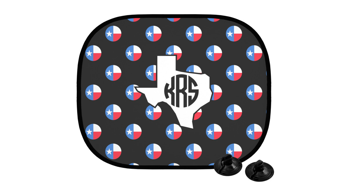 Custom Texas Polka Dots Car Side Window Sun Shade (Personalized ...