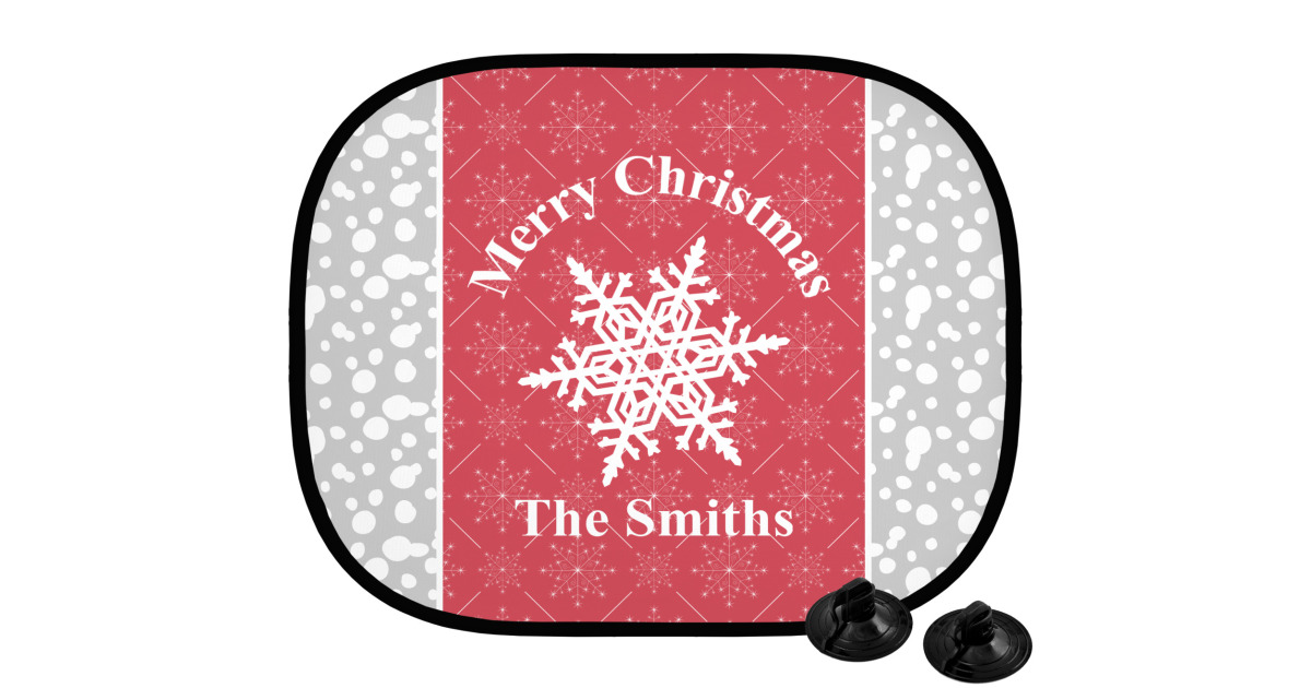 Custom Snowflakes Car Side Window Sun Shade (Personalized) | YouCustomizeIt
