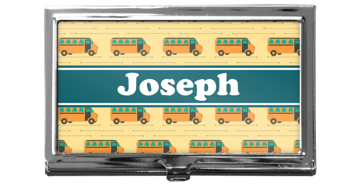 Custom School Bus Business Card Case | YouCustomizeIt