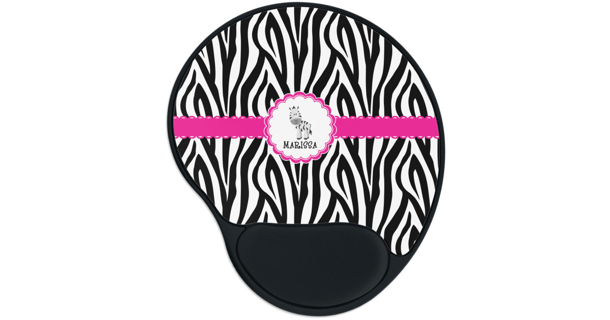Custom Zebra Mouse Pad with Wrist Support | YouCustomizeIt