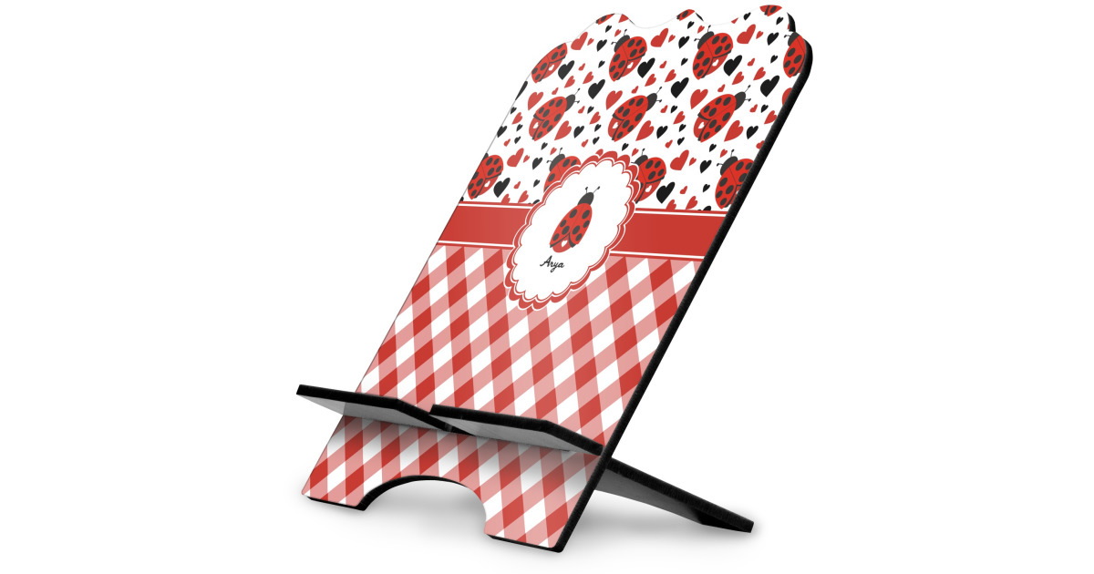 Custom Ladybugs & Gingham Stylized Tablet Stand (Personalized ...