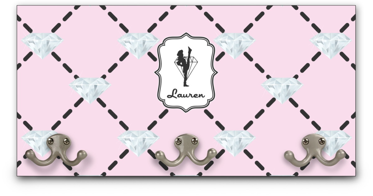 Custom Diamond Dancers Wall Mounted Coat Rack (Personalized ...