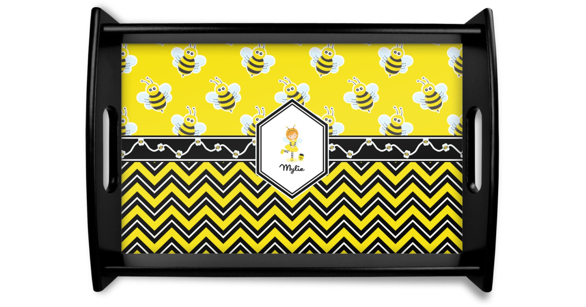 Custom Buzzing Bee Wooden Tray (Personalized) | YouCustomizeIt