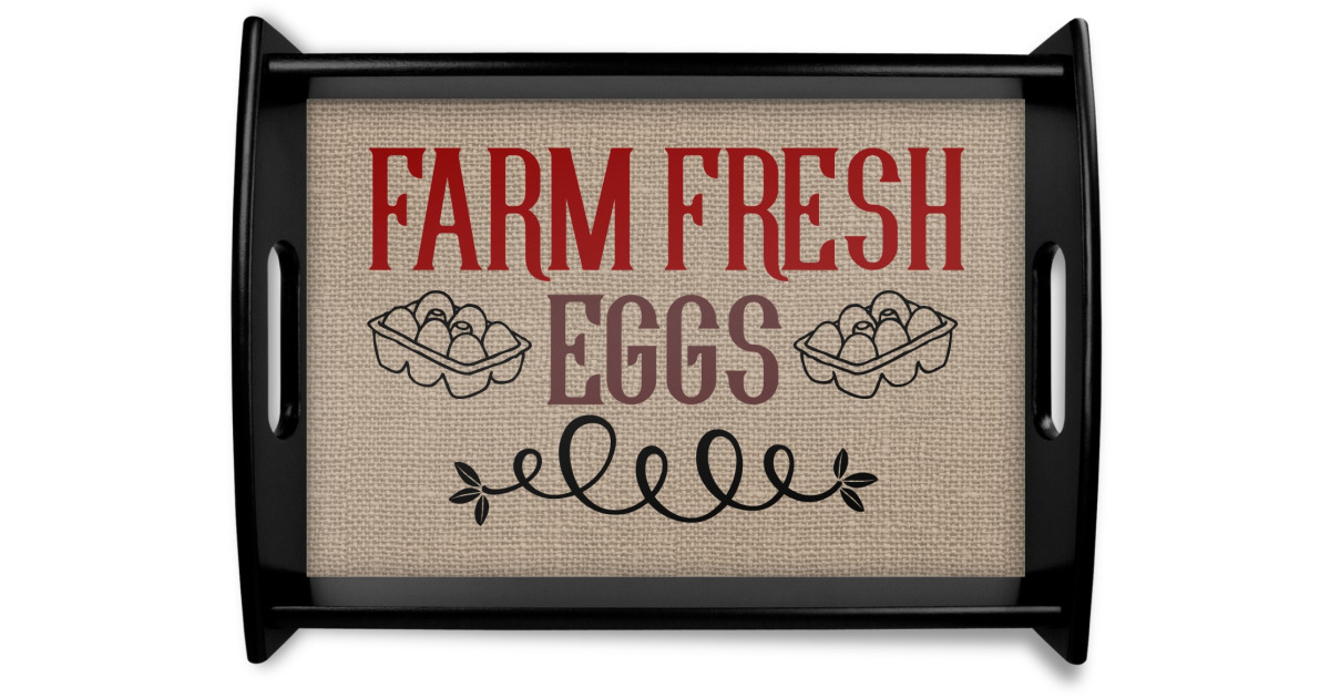 Custom Farm Quotes Black Wooden Tray - Large | YouCustomizeIt
