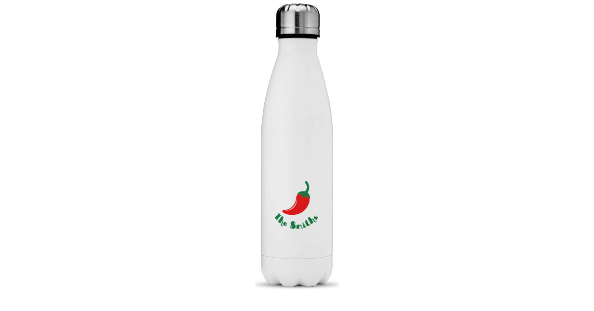 Custom Chili Peppers Water Bottle - 17 oz. - Stainless Steel - Full ...
