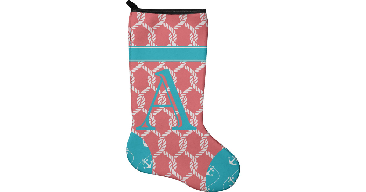 Custom Linked Rope Holiday Stocking - Neoprene (Personalized ...