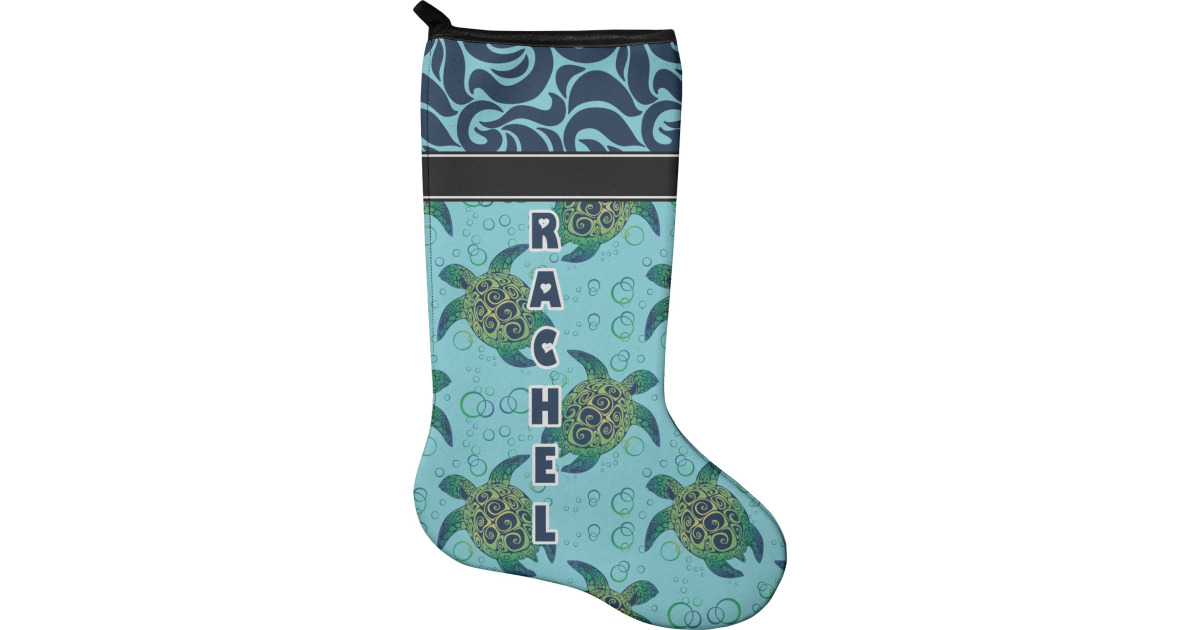 Custom Sea Turtles Holiday Stocking - Neoprene | YouCustomizeIt