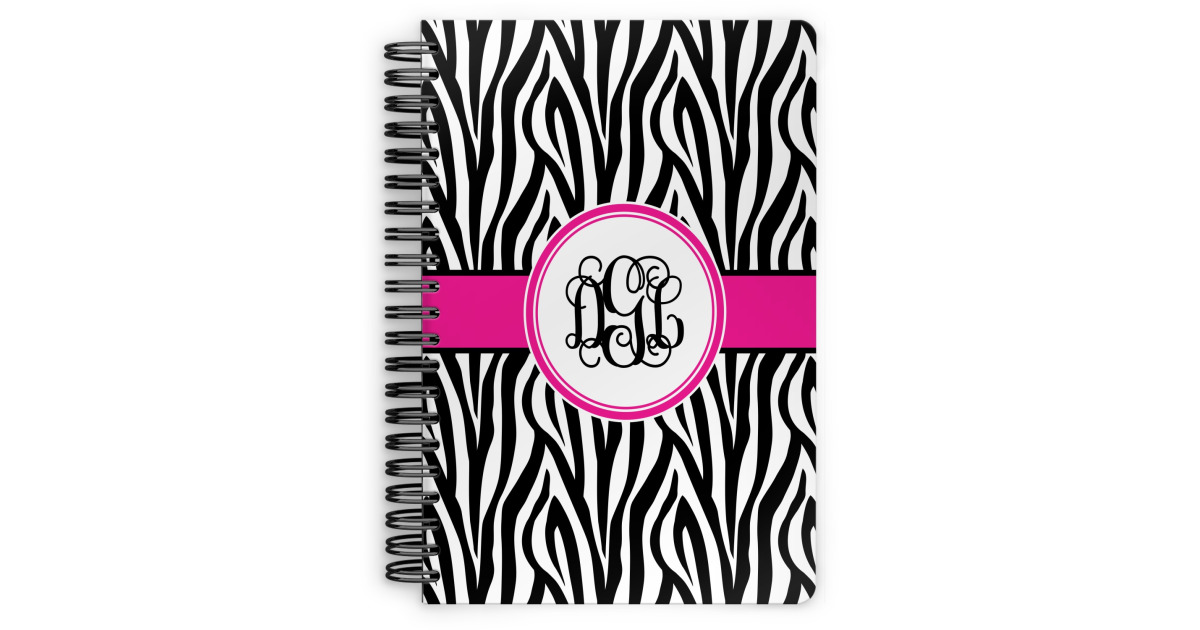 Custom Zebra Print Spiral Notebook (Personalized) | YouCustomizeIt