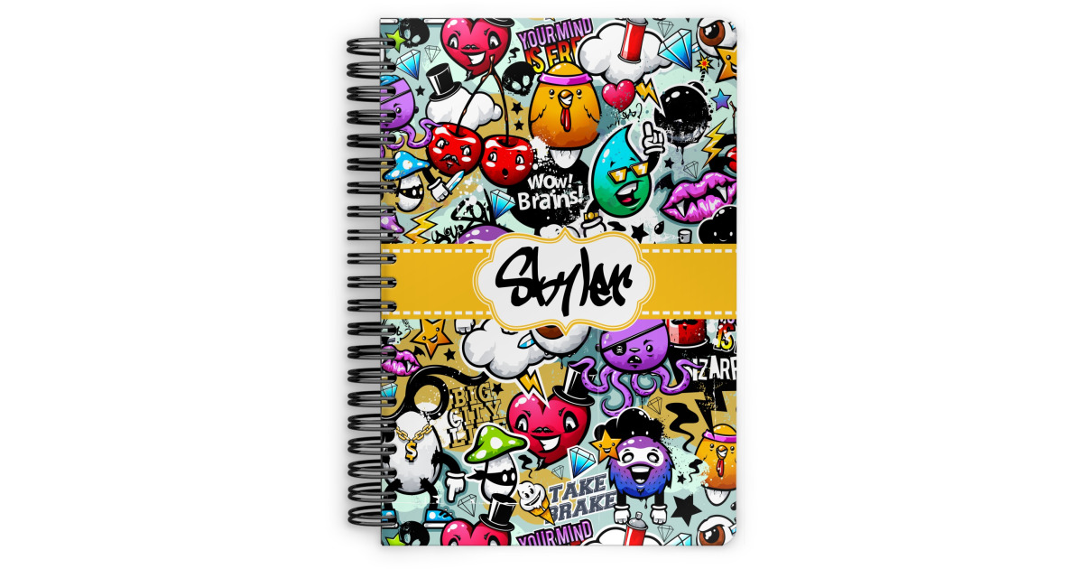 Custom Graffiti Spiral Notebook (Personalized) | YouCustomizeIt