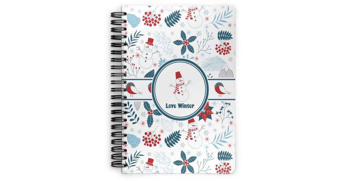 Custom Winter Snowman Spiral Notebook | YouCustomizeIt