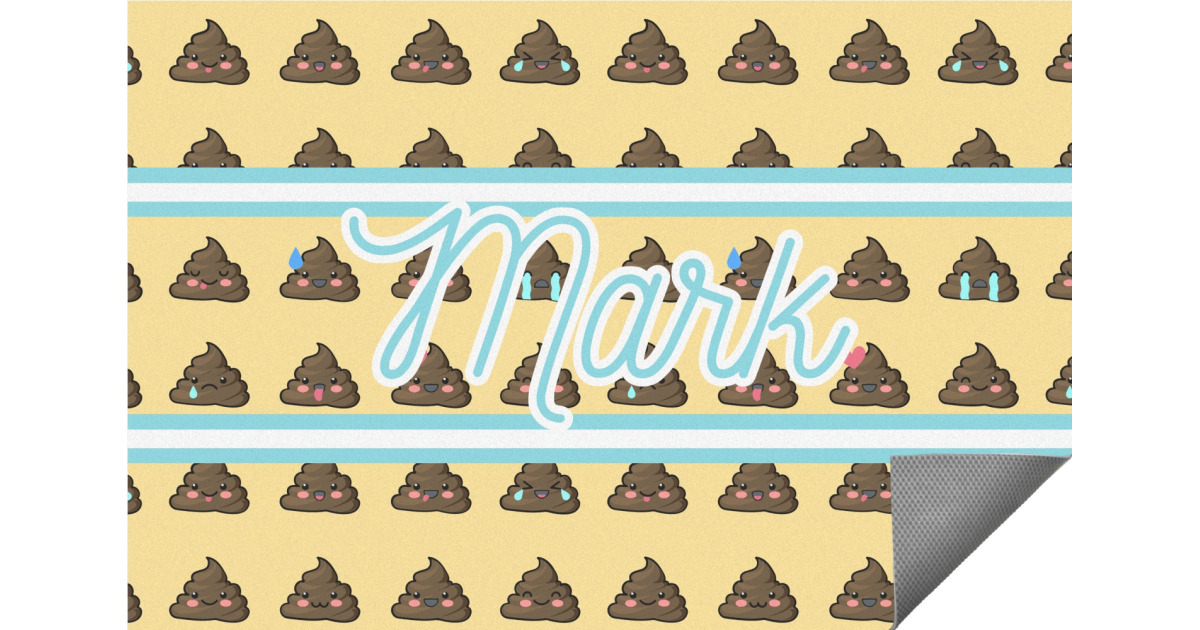 Custom Poop Emoji Indoor / Outdoor Rug (Personalized) | YouCustomizeIt