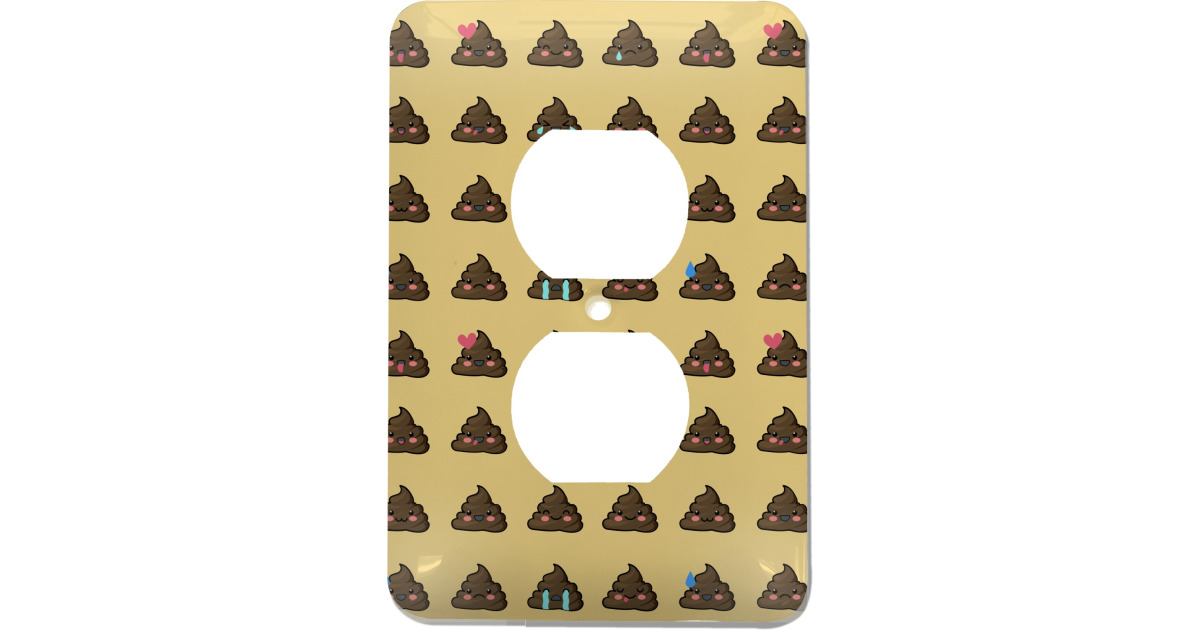 Custom Poop Emoji Electric Outlet Plate | YouCustomizeIt