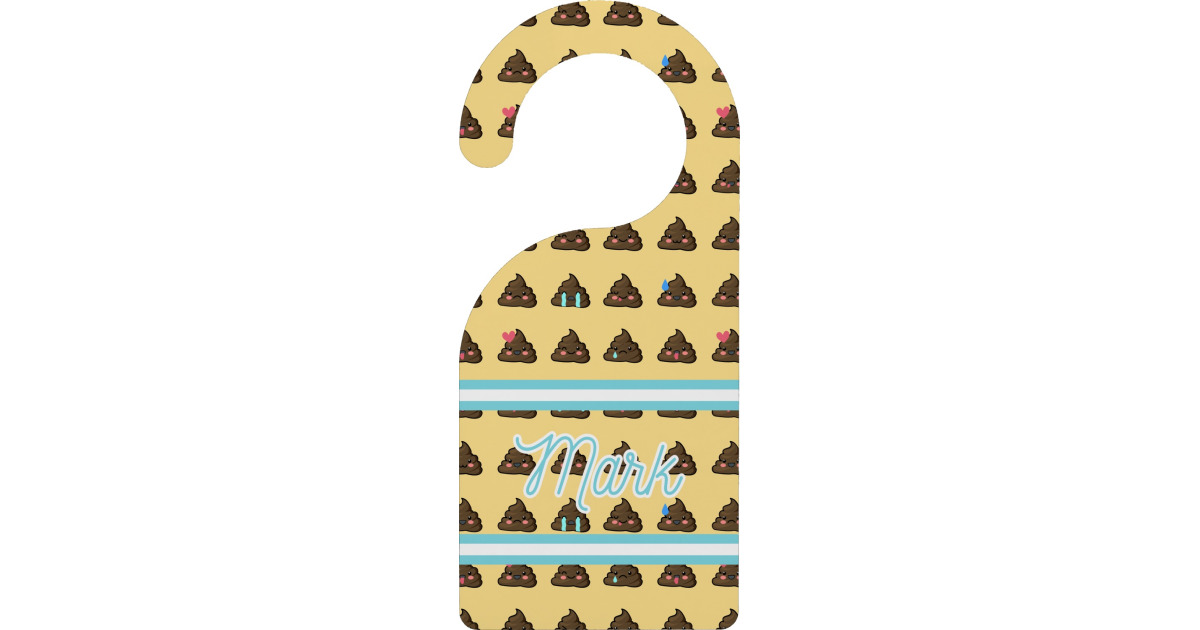 Custom Poop Emoji Door Hanger (Personalized) | YouCustomizeIt