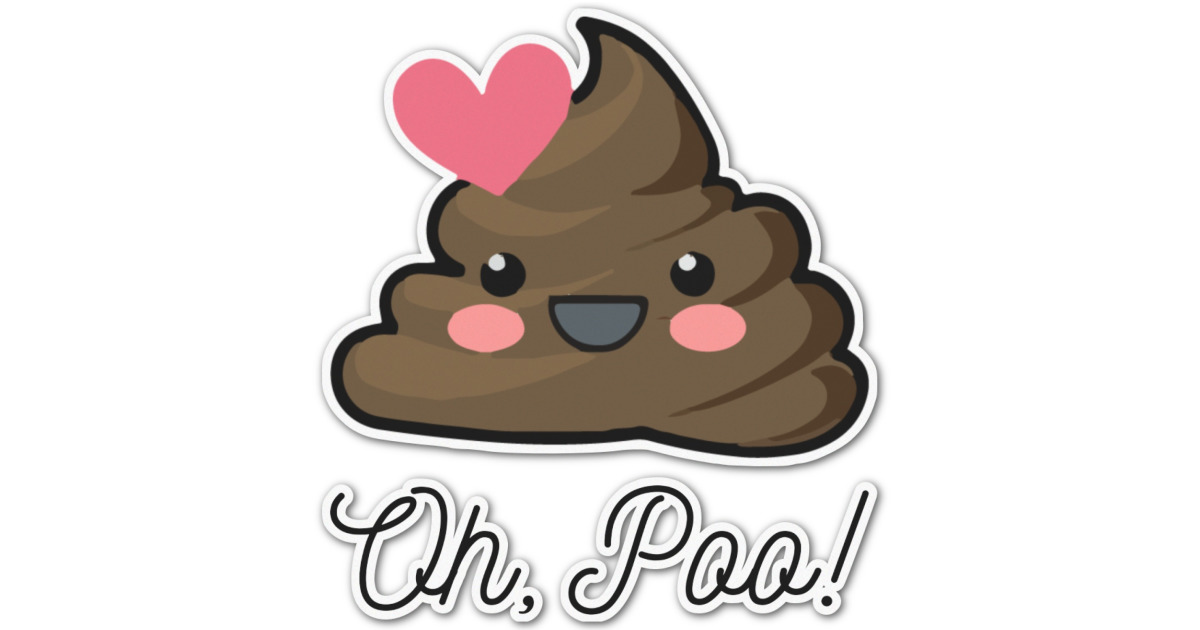 Custom Poop Emoji Graphic Decal - Custom Sizes (Personalized ...