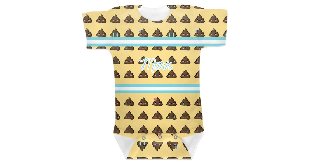 Custom Poop Emoji Baby Bodysuit 6-12 (Personalized) | YouCustomizeIt