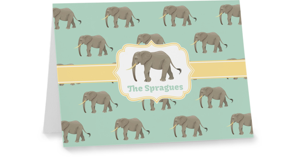 Custom Elephant Note cards (Personalized) | YouCustomizeIt